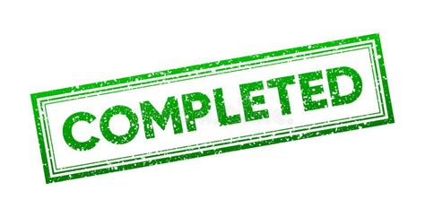 Completed Green Badge Label Of Mission Completed Isolated On White Flat Badge Banner With