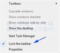 How To Lock And Unlock The Windows Taskbar