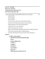 HW Solutions ECE Pdf ECE Fall Homework Solutions Assigned Monday September