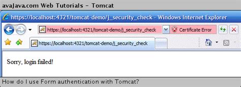 how do i use form authentication with tomcat web tutorials