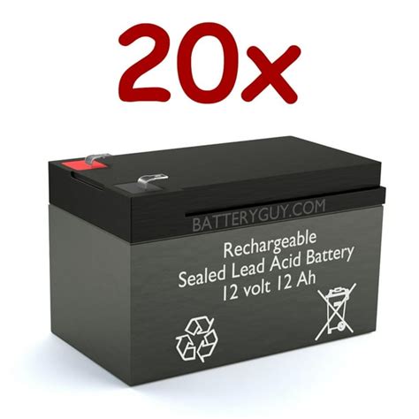 12v 12Ah Rechargeable Sealed Lead Acid High Rate Battery Set of Twenty ...