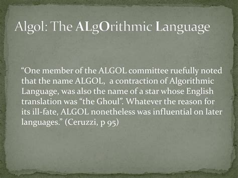 Ppt The 50th Anniversary Of Algol 60 Powerpoint Presentation Free Download Id 2048598