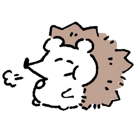 満腹になったハリネズミのイラスト ゆるくてかわいい無料イラスト・アイコン素材屋「ぴよたそ」