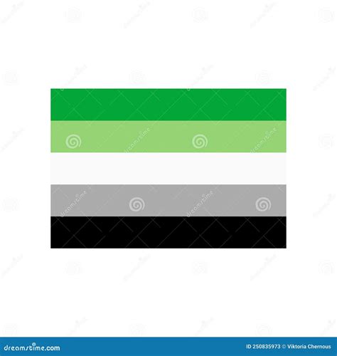 Aromantic Pride Flag Doodle Icon Vector Color Line Illustration Stock Vector Illustration Of