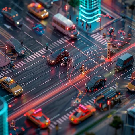 Smart Transportation With Autonomous Vehicles Premium Ai Generated Image