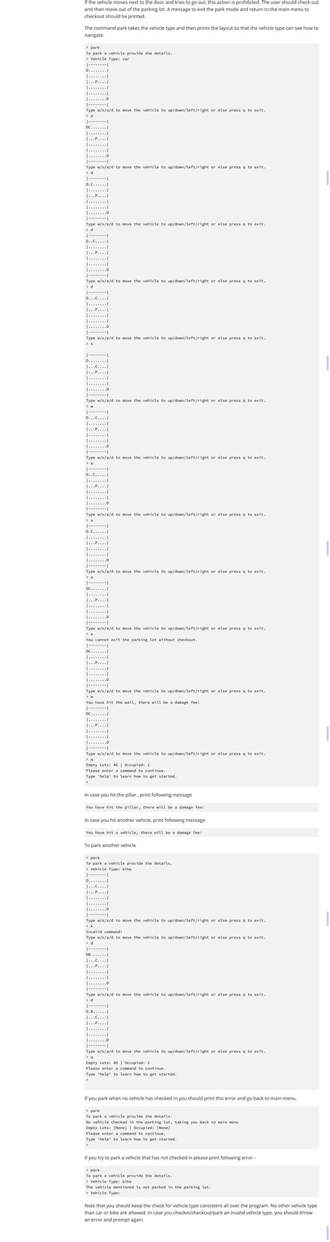 Solved Java Program About Parking Lot Management SystemIt Chegg
