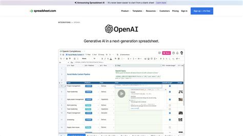 Openai In Spreadsheet Ai Tool For Productivity Growth Reviews And