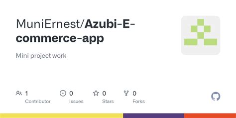 Github Muniernestazubi E Commerce App Mini Project Work