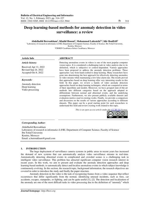 Pdf Deep Learning Based Methods For Anomaly Detection In Video Surveillance A Review