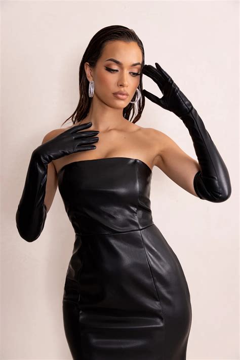 Black Leather Gloves Leather Gloves Gloves Black Leather Dress