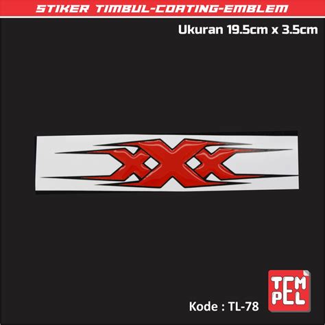 Jual Stiker Timbul Coating Emblem Embos D Logo Xxx Shopee Indonesia