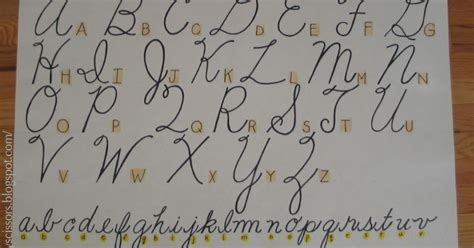 Create A Manuscript To Cursive Chart Thrifty Scissors