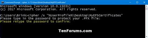 Backup Encrypting File System Certificate And Key In Windows 10 Tutorials