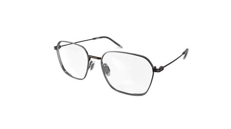 Specsavers Luxe Mens Glasses Aysel Gunmetal Angular Metal Stainless