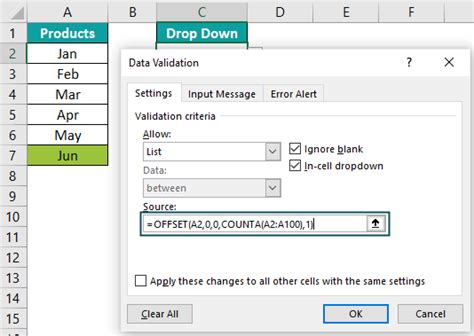 Offset Excel Function Formula Examples How To Use