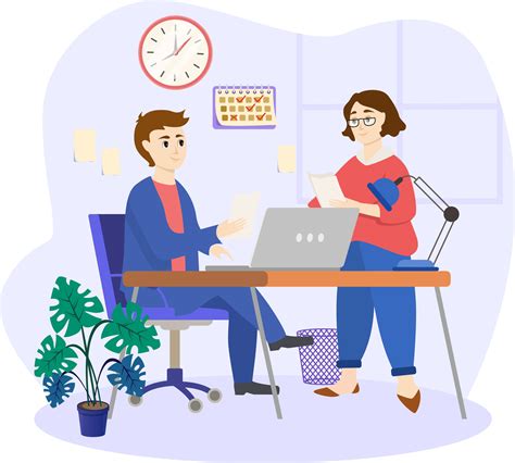 Colleagues Illustration The Onboarding Process Concept An Employee Assisting A New Colleague