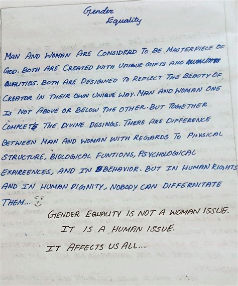 Speech Gender Equality Gender Issues English Speech