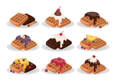 Waffle Icons Vector 142693 Vector Art At Vecteezy