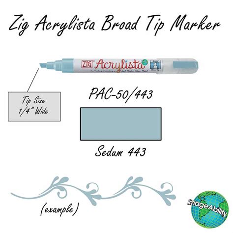 Sedum Waterproof Broad Chisel 6mm Tip Acrylista Marker Sedum Waterproof Broad Chisel 6mm Tip Acrylista Marker