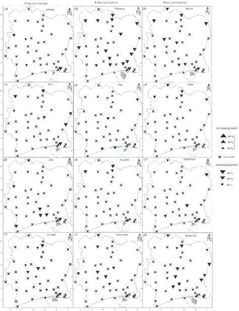 Spatial Distribution Of Trends Detected By Linear Regression Method