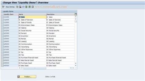 FLQC A SAP Tcode Liquidity Items Single Level