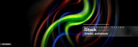 동적 모션 추상적 배경 검은색의 색상이 흐린 줄무늬 웨이브 리퀴드 라인 포스터 벡터 일러스트레이션 0명에 대한 스톡 벡터 아트 및 기타 이미지 Istock