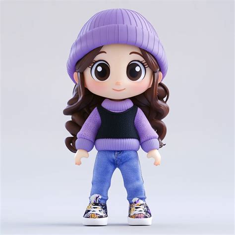 高透明树脂玩具，时尚艺术小女孩