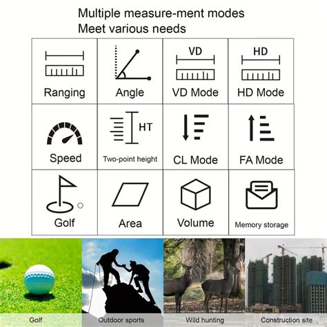 6x 배율의 6601200야드 거리 레이저 골프 거리 측정기 Lcd 터치 스크린 음성 기능 및 Usb 충전 Temu Republic Of Korea