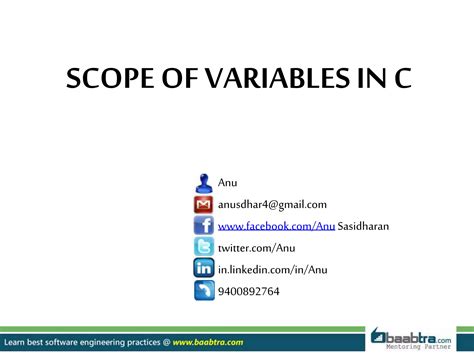 scope of variables ppt