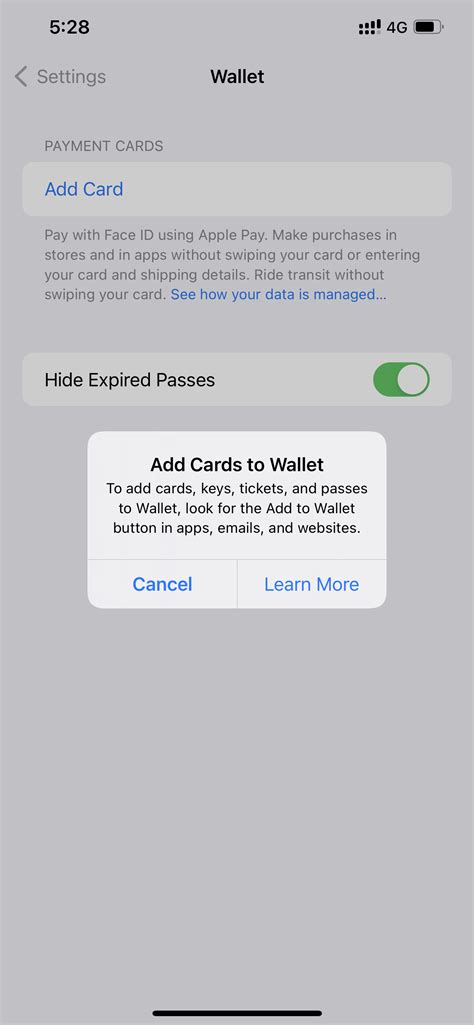i can t add card apple community