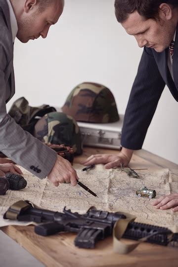 Premium Photo Planning Map And Men Soldiers In Military In Discussion For War Battlefield With