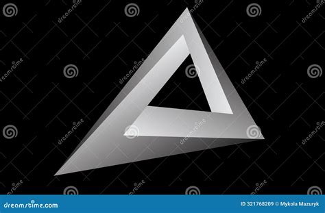 Distorted Penrose Triangle Or Penrose Tribar Or The Impossible Tribar