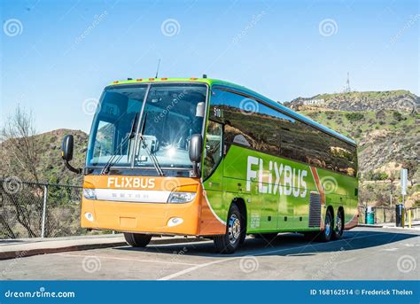 Flixbus Green Passenger Bus Hollywood Los Angeles California