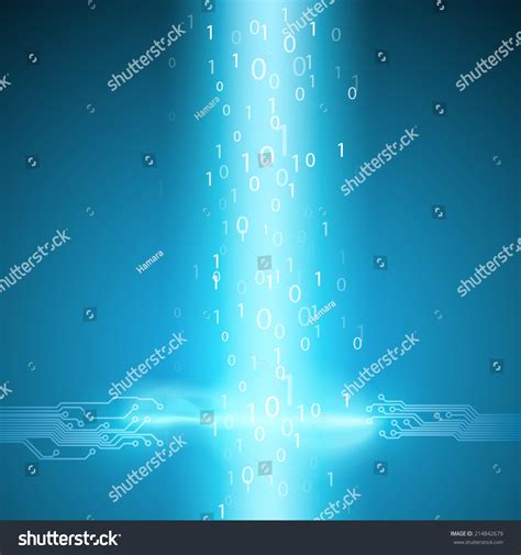 Stream Binary Code Circuit Board Texture Stock Illustration 214842679