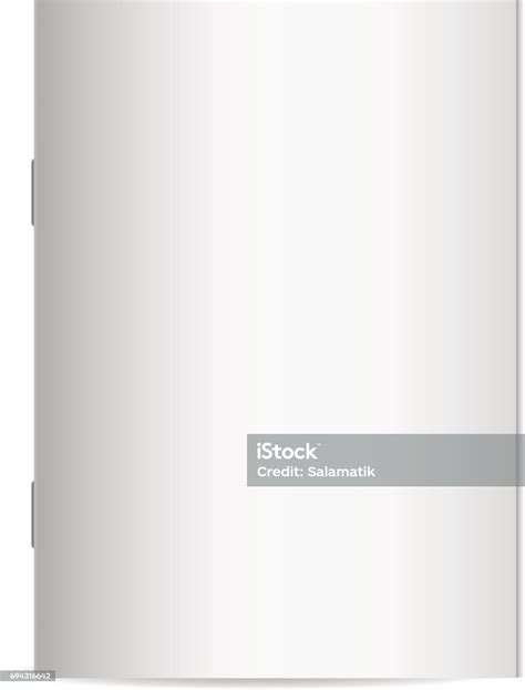 고립 된 책자의 최대 모의 벡터입니다 닫힌된 수직 잡지 브로셔 또는 노트북 템플릿 흰색 배경 3차원 형태에 대한 스톡 벡터 아트 및 기타 이미지 Istock