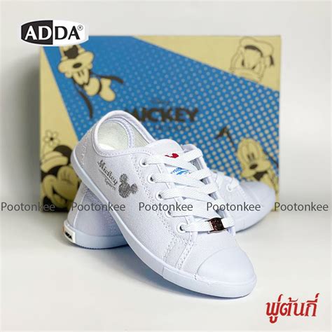 Adda รองเท้านักเรียนหญิง รองเท้าผ้าใบ พละ Mickey รุ่น 41h04 ไซส์ 31 40 ของเเท้ พร้อมส่ง Shopee