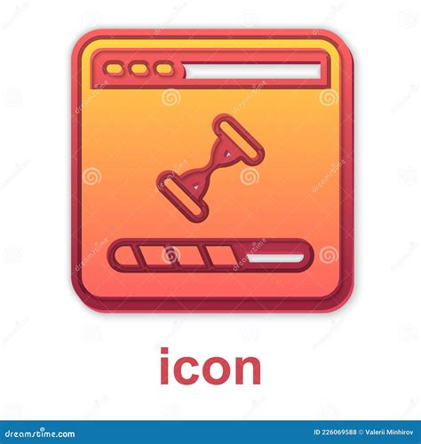 Gold Loading And Gear Icon Isolated On Black Background Progress Bar Icon System Software