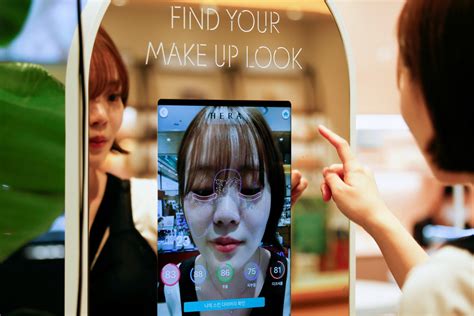 South Korean Augmented Reality Mirror Allows Touchless Cosmetics