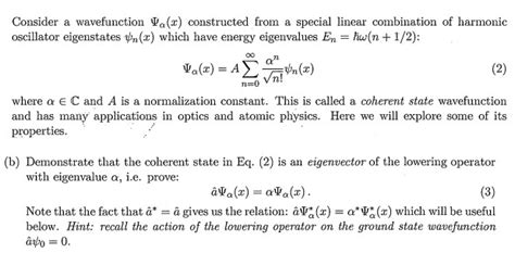 Solved Consider A Wavefunction Ψαz Constructed From A