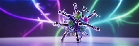 Complex Molecular Structure With Colorful Atoms Connected By Bonds Concept Represents