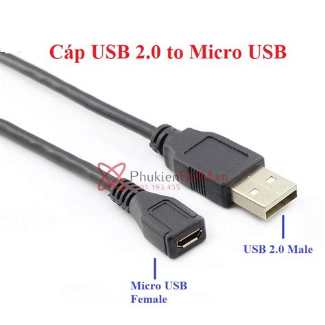 Cáp Chuyển đổi Usb 2 0 Sang Micro Usb Chân Cái Giá Rẻ Phukiencom
