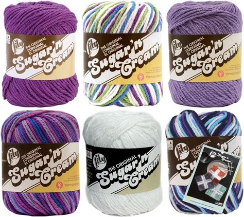 Variety Assortment Lily Sugarn Cream Yarn 100 Percent
