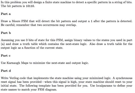 Solved In This Problem You Will Design A Finite State Chegg Com