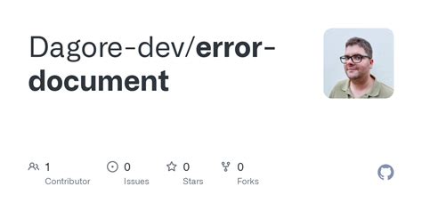 Github Dagore Deverror Document