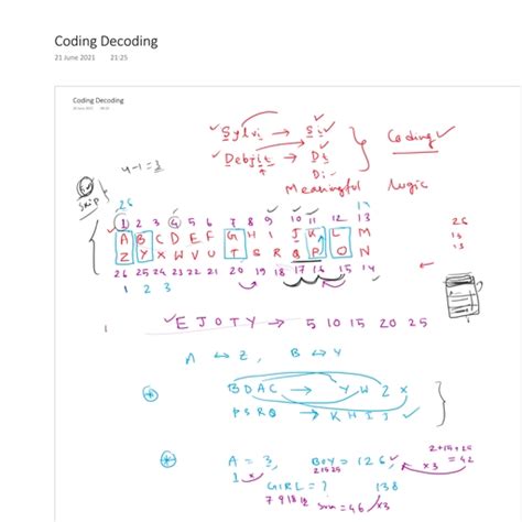 Coding Decoding Pdf Maths Notes Teachmint