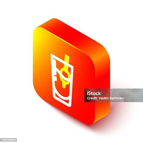 흰색 배경에 고립 된 등색 라인 칵테일 블러디 메리 아이콘 주황색 정사각형 버튼 벡터 0명에 대한 스톡 벡터 아트 및 기타 이미지 0명 Drug Alcohol