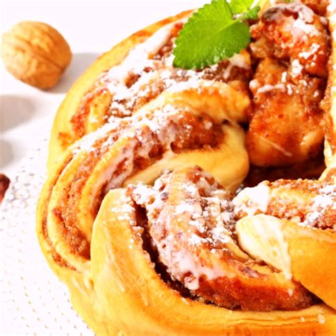 Austrian Nut Striezel With Yeast Dough Au
