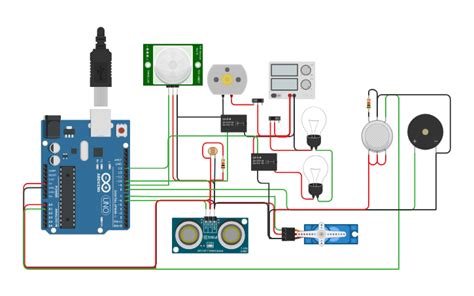 Circuit Design Smart Home Automation System Tinkercad