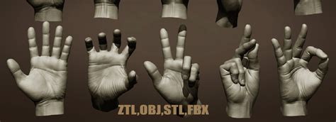 10 Male Hands Collection 01 Flippednormals
