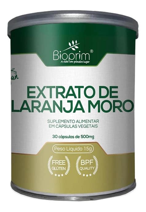 Extrato De Laranja Moro 30 Cápsulas De 500mg Parcelamento sem juros